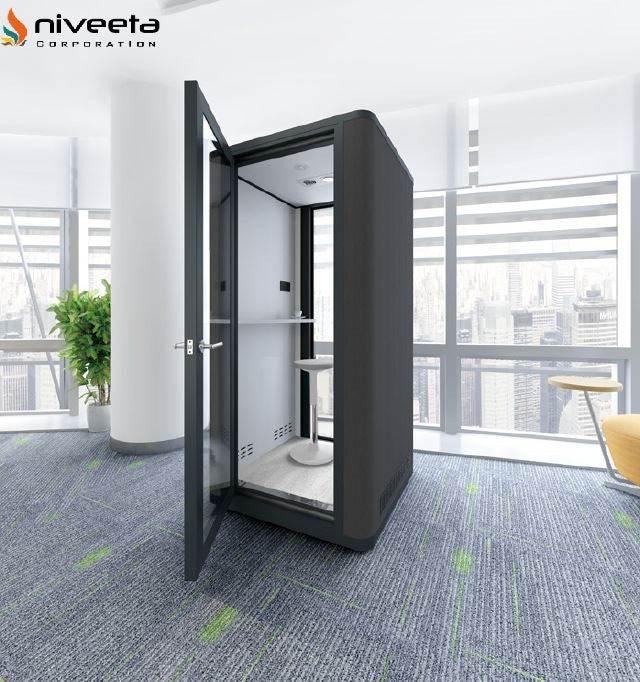 Single Seater Zawa Office Pod 1000x1000x2100mm – Niveeta Office Pods